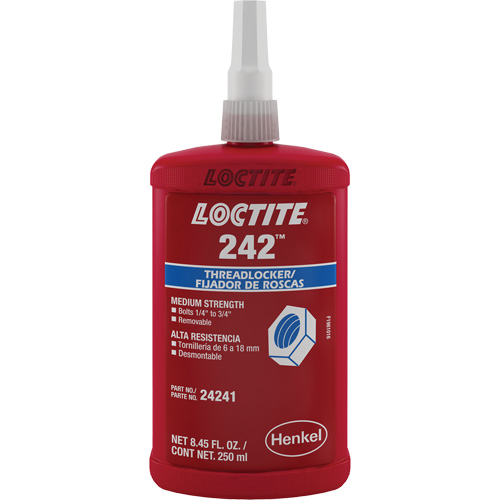 Loctite 135356 Threadlocker 242 , Blue, Medium, 250 ml, Bottle