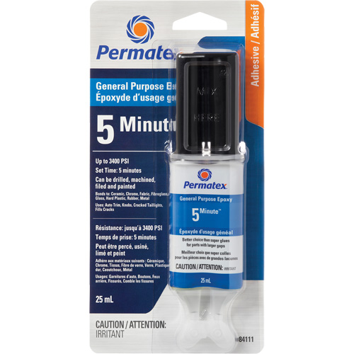 Permatex 84111 PermaPoxy 5 Minute General Purpose Epoxy, 29.5 ml, Epoxy ...