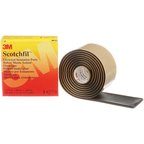 3M SCOTCHFIL Scotchfil Electrical Insulation Putty, Roll, Black