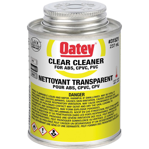 Oatey 31521 Clear Pipe Cleaner, 250 ml, Bottle