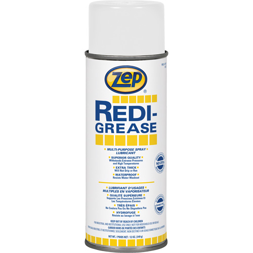 Zep 11521C Redi-Grease Multi-Purpose Spray Lubricant, 12 oz., Aerosol Can