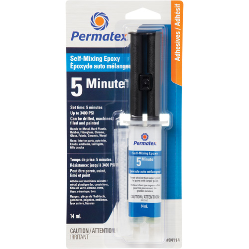 Permatex 84114 General Purpose Epoxy, 14 ml, Syringe, Two-Part, Clear