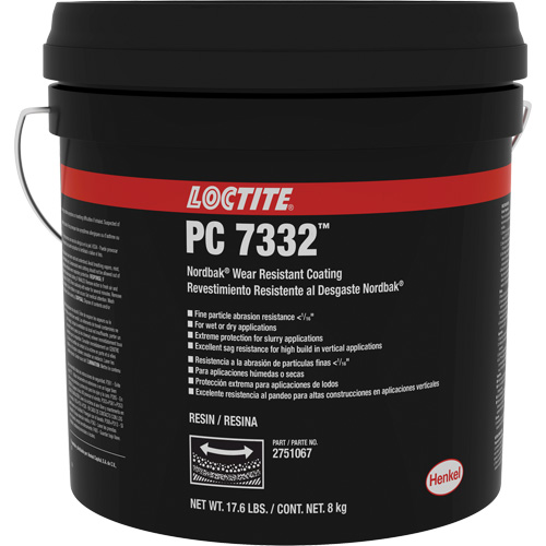 Loctite 2751067 7332 Nordbak® Wear Prevention Coating, Grey, 10 kg, Pail
