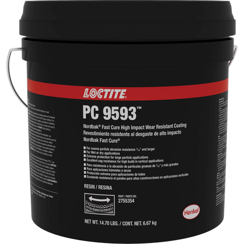 Loctite 2755354 9593 Nordbak® Wear Prevention Coating, Clear, 10 kg, Pail