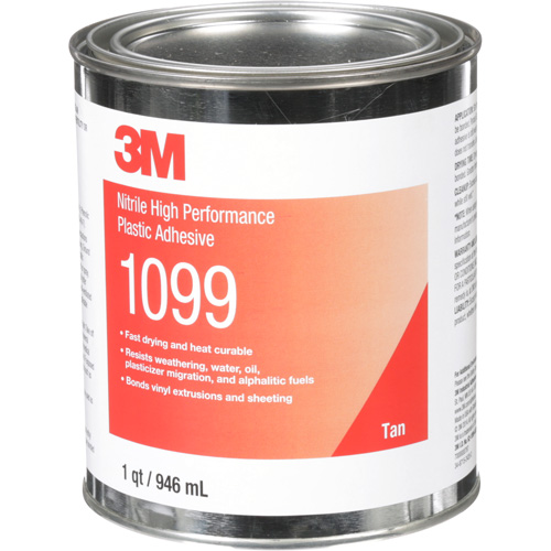 3M 1099-1QT Plastic Adhesive, 946 ml, Can, Tan