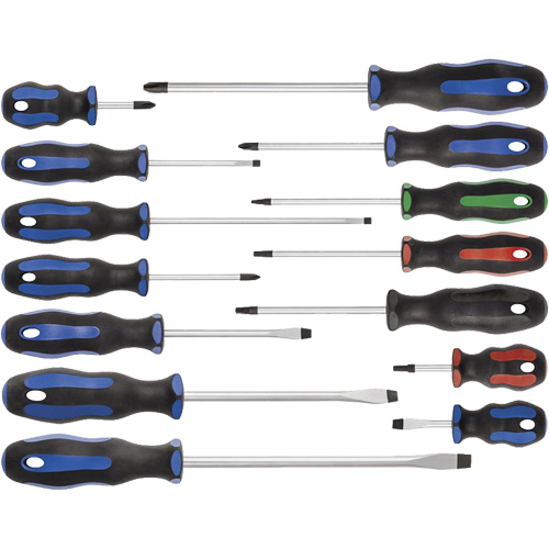 JET 720524 Ergonomic Screwdriver Set, 14 Pcs.
