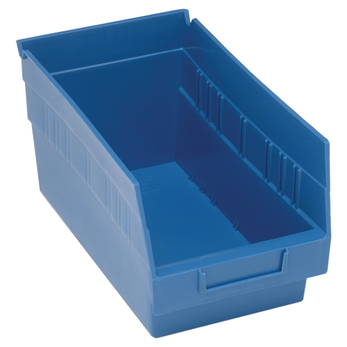 Quantum Storage System QSB202BL Store More Plastic Shelf Bins, 6-5/8" W ...