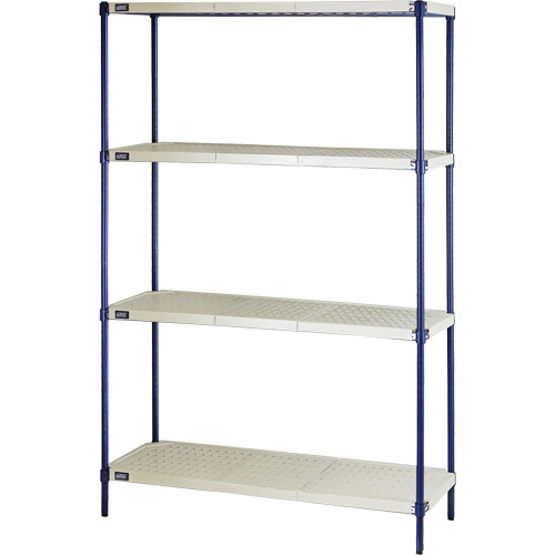 QUANTUM STORAGE SYSTEM Wire Shelving Unit with Plastic Shelves CG082 ...