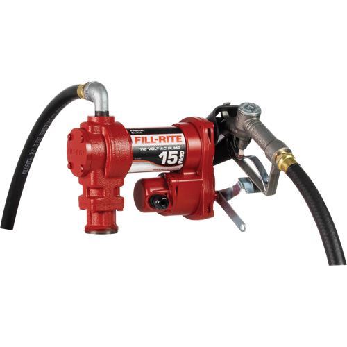 Fill-Rite FR610H AC Utility Rotary Vane Pumps with Nozzle, 115 V, 15 GPM