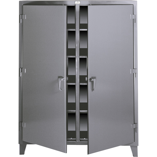 Strong Hold 56-DS-248 Double Shift Storage Cabinets, Steel, 8 Shelves ...