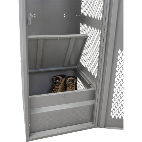 Kleton FN466 Gear Locker with Door, Steel, 24" W x 24" D x 72" H, Grey