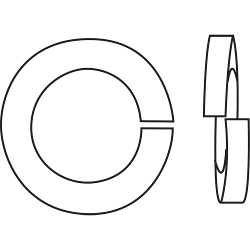 GE234 Split Lock Washer, 3/8", Yellow Zinc