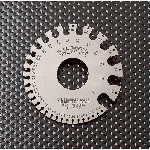 STARRETT U.S. Standard Gauges - Hardened - Sheet, Plate Iron and Steel ...