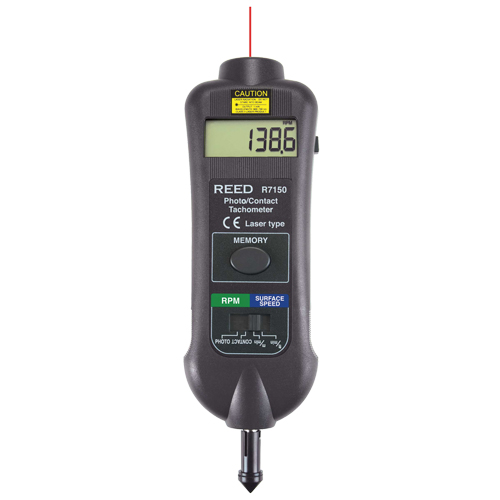 Reed Instruments R7150-NIST Professional Dual Function Tachometer with ...