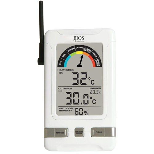 BIOS 260BC Indoor/Outdoor Wireless Humidex Thermometers, Contact, Digital