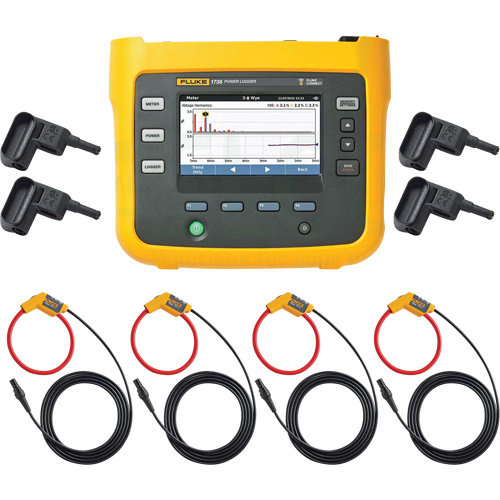 FLUKE 1736 3-Phase Power Logger with Current Probes IC044 (1736/EUS ...