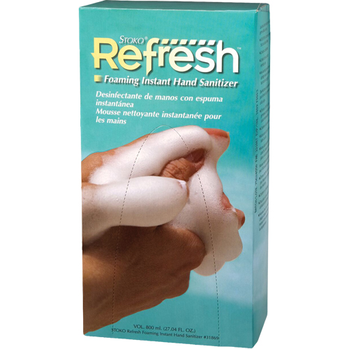 Stoko 31869 Refresh® Foaming Instant Hand Sanitizer, 800 ml, Cartridge ...