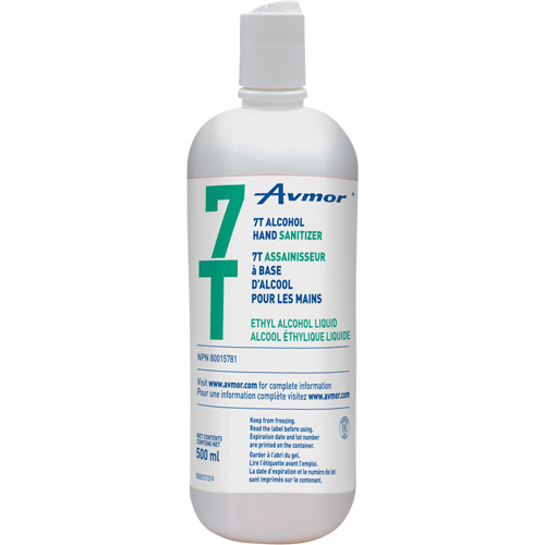 Avmor 2195182001 7T Hand Sanitizer, 500 ml, Bottle, 70% Alcohol