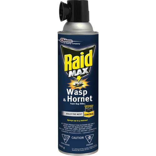 SC JOHNSON Raid® Max® Wasp & Hornet Foam Bug Killer, 500 g, Aerosol Can ...