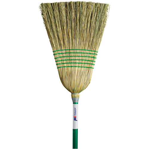 M2 Professional BC-107 Light-Duty Corn Broom, 6-String, Wood Handle