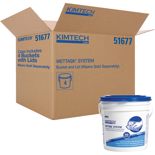 Kimberly-Clark 51677 WetTask Wiping System Bucket with Lid