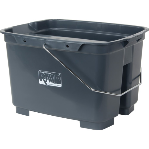 RMP JN504 Dual Compartment Bucket, 4.75 US Gal. (19 qt.) Capacity, Grey