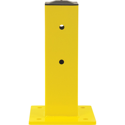 KLETON Single Guard Rail Post, Steel, 5" L x 17" H, Safety Yellow KI246 ...