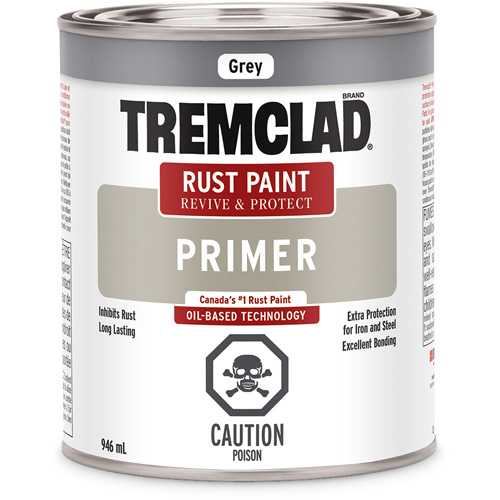 Rust-Oleum 254895 Tremclad® Rust Primer, Grey, Very Flat, 946 ml, Can