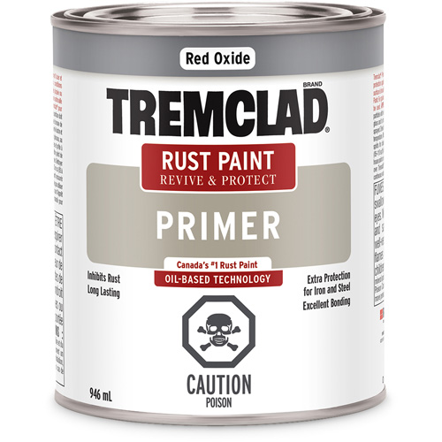Rust-Oleum 254894 Tremclad® Rust Primer, Red Oxide, Very Flat, 946 ml, Can