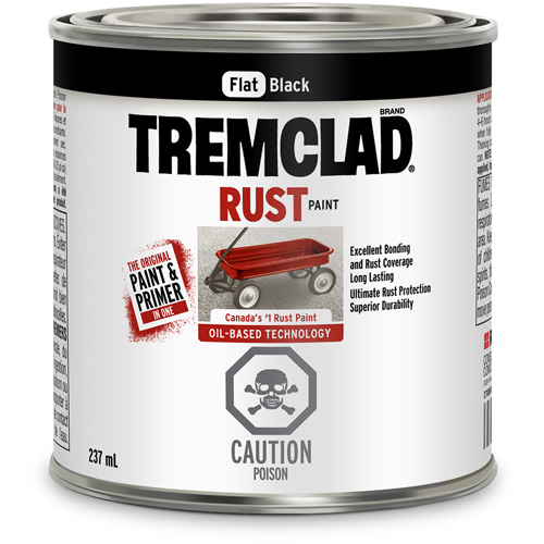Rust-Oleum 27048X125 Tremclad® Oil Based Rust Paint, Black, Very Flat ...