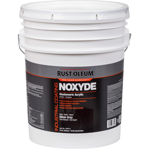 Rust-Oleum 329514 Noxyde Elastomeric Acrylic Coating, 5 gal., Pail, Grey