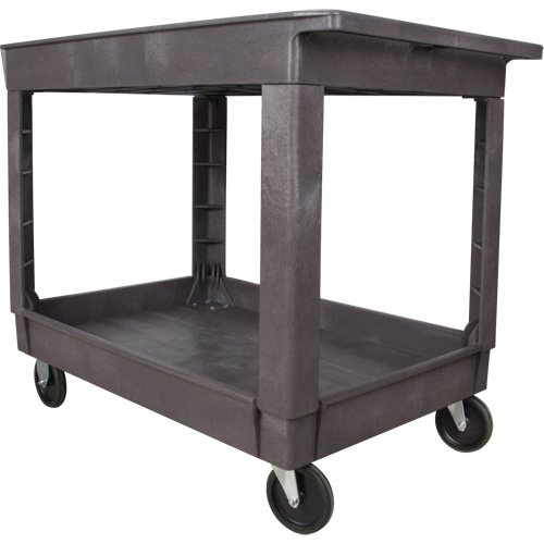 KLETON Utility Service Cart, 2 Tiers, 25-1/2" x 32-1/2" x 40-1/2", 500 ...