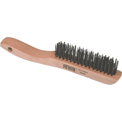 Osborn 0008300300 Short Wire Brush, Steel, 4 x 16 Wire Rows, 10" Long