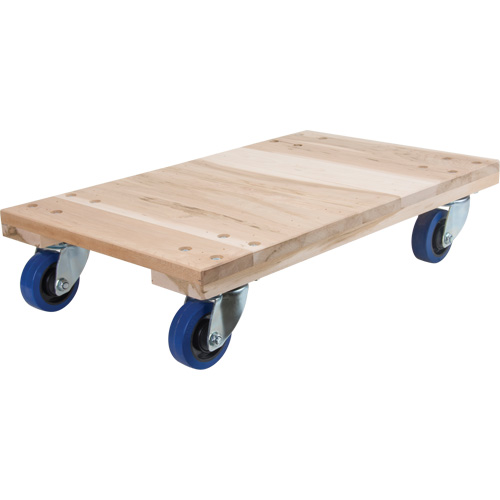 KLETON Heavy-Duty Solid Wood Dollies, Rubber Wheels, 1400 lbs. Capacity ...