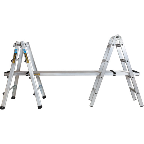 Metaltech E-MTL7100AL Telescoping Multi-Position Ladder, Aluminum, 300 ...