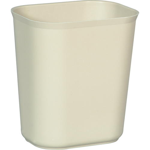 Rubbermaid FG254100BEIG Fire Resistant Wastebasket, 14 Quarts, Fiberglass