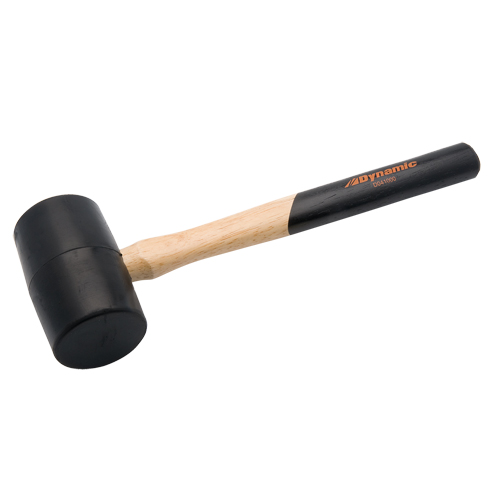 Dynamic Tools D041001 Rubber Mallet, 1.5 lbs., Wood Handle, 13" L