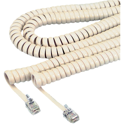 HAND.CORD COIL 12' IVORYCARD ON235 | Shop Telephone Cord & Jack | TENAQUIP