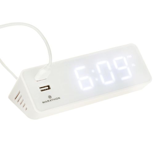MARATHON LED Alarm Clock OP600 ( CL030055WH) | Shop Clocks | TENAQUIP