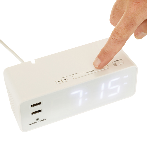 MARATHON LED Alarm Clock OP600 ( CL030055WH) | Shop Clocks | TENAQUIP
