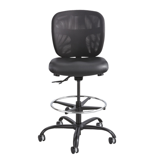 Safco 3394BV Vue Heavy-Duty Stool, Vinyl, Black, 350 lbs. Capacity