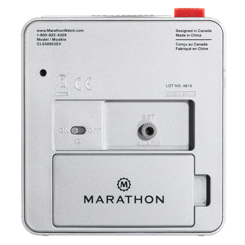MARATHON Analog Desk Alarm Clock OQ432 (CL030053SV) | Shop Clocks ...