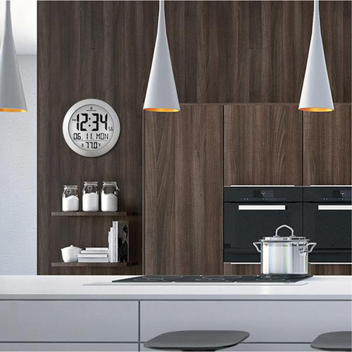 Marathon CL030069BS Round Clock, Digital, Battery Operated, 6.5" Dia ...