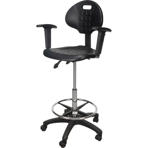 Kleton OR334 Heavy-Duty Ergonomic Stool with Adjustable Arm Rests ...
