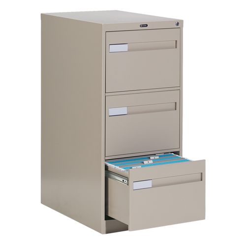 GLOBAL Vertical Filing Cabinet with Recessed Drawer Handles, 3 Drawers ...
