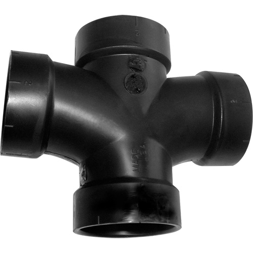 Bow Plumbing 600312 Raccord en T double, Sanitaire, Plastique, 1-1/2"