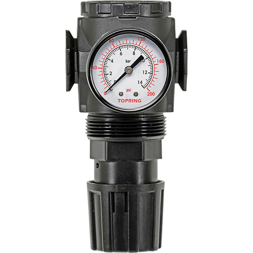 Topring 50.325A Regulator with Gauge Modulair 300, 1/4" NPT, 300 psi ...