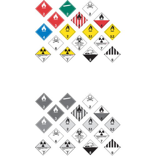 Incom Top Tape & Label TT21P TDG Shipping Labels, Class 2.1, Flammable ...