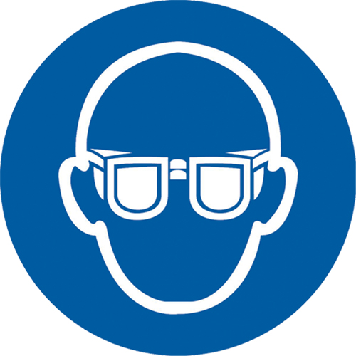 Accuform Signs LSGM2022 Safety Goggles Pictogram Labels, Vinyl, Roll, 2 ...