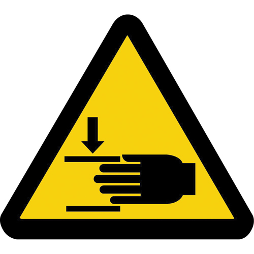 ACCUFORM SIGNS Crushing Hands Hazard ISO Warning Safety Labels, 2" x 2 ...